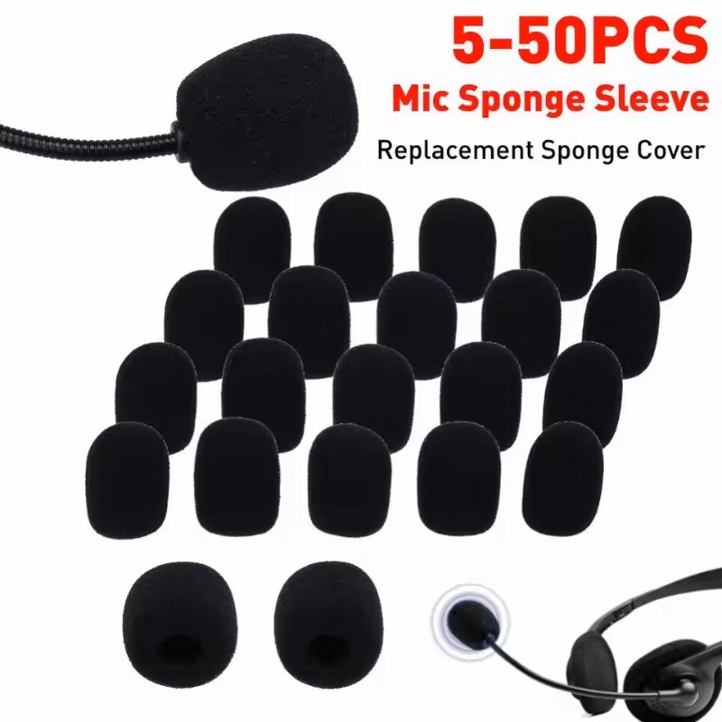 Soft Elastic ฟองน้ําไมโครโฟนหัวโฟมฟองน้ํากระจก Mic สําหรับชุดหูฟัง Mic ...