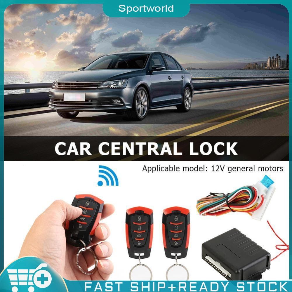 Sportworldin Stock Universal Car Remote Central Door Lock Kit Keyless ...