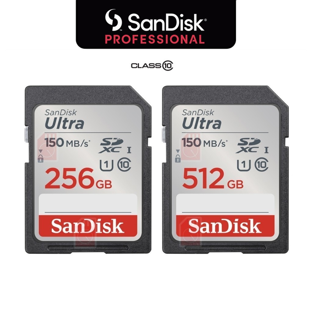 SanDisk Ultra SD Card SDXC UHS-I Memory Card 256GB 512GB C10 U1 Full HD ...