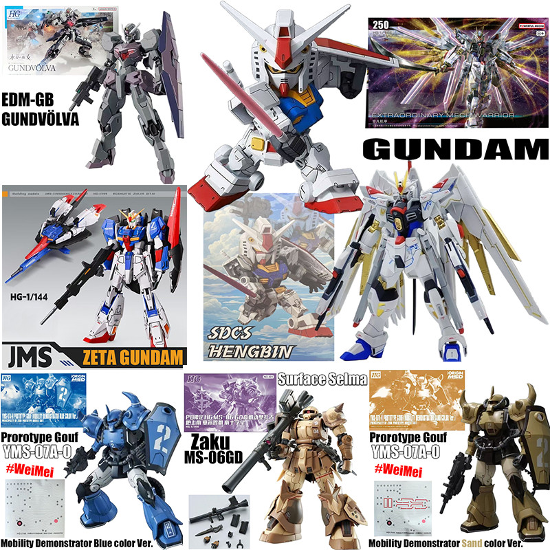 ใหม่ Gundam Strike Freedom HG MK ii SDCS HengBin Zeta Gundam Prorotype Gouf Zaku Surface TYPE ...