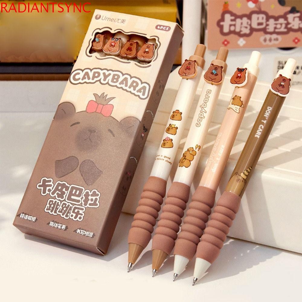 Radiantsync Capybara ปากกาเจล, Kawaii 0.5 มม.ปากกาลบได้,การ์ตูนสร้างสรรค์หมึกสีฟ้า ST Nib ปากกา ...