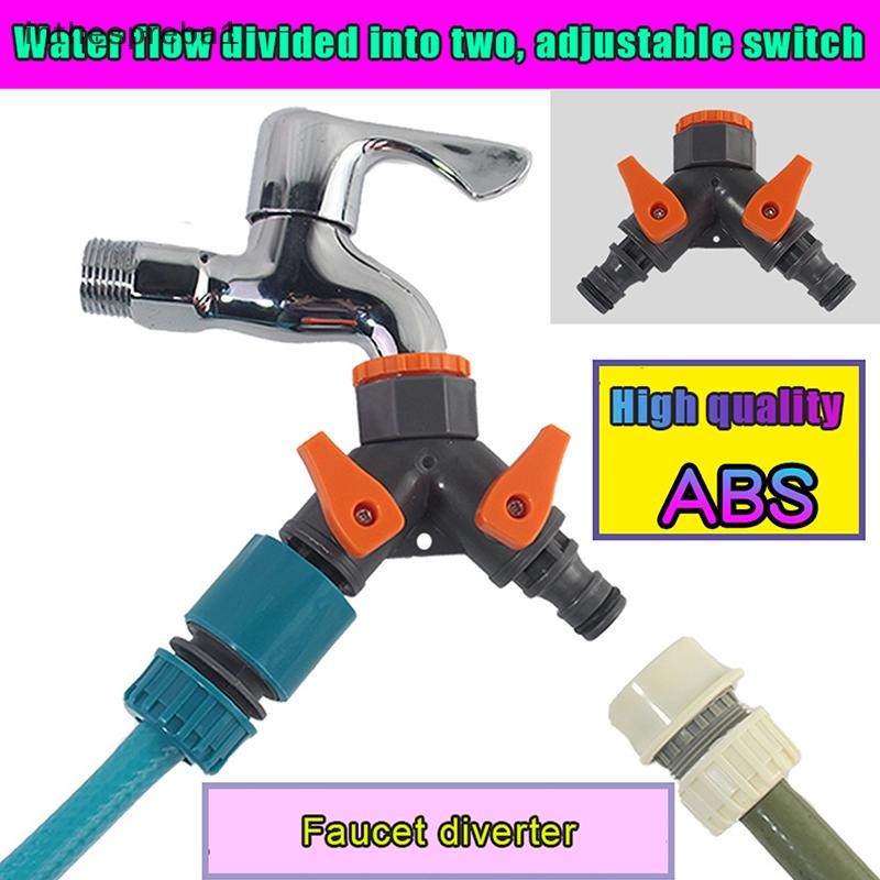Inthespba1^^ Thread 3-way Tap Hose Water Splitter Garden Tap Y Splitter ...