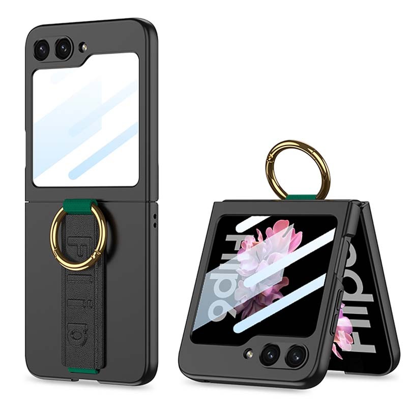 สําหรับ Samsung Galaxy Z Flip 6 เคสสายรัดข้อมือ Flip 5 ฝาครอบพร้อมกระจก ...