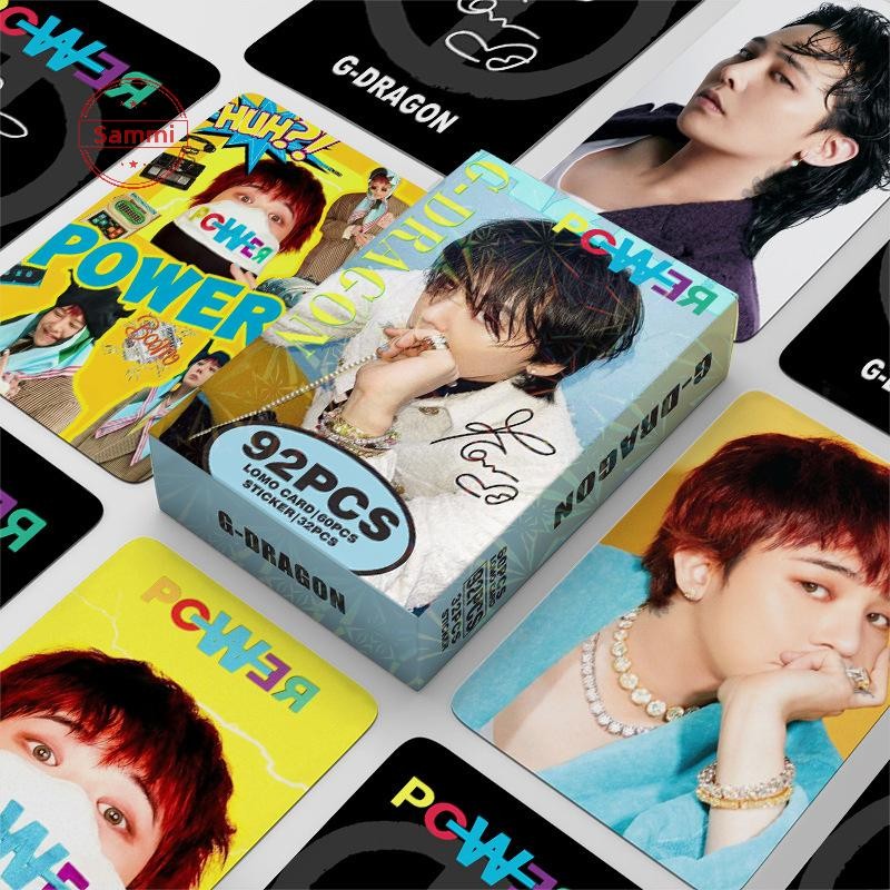 Sammi 92 ชิ้น G-DRAGON HD Printd Photocards และสติกเกอร์ BIGBANG Idol Boy Group ใหม่ Series ...