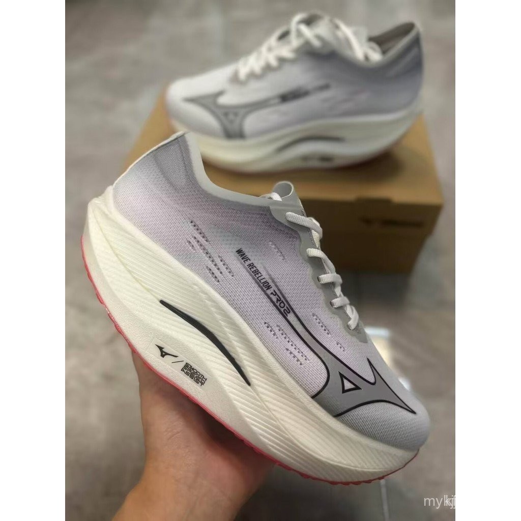 รองเท้าวิ่งผู้ชาย MIZUNO WAVE REBELLION PRO 2 คุณภาพสูงปี 2025 แบบแผ่น ...