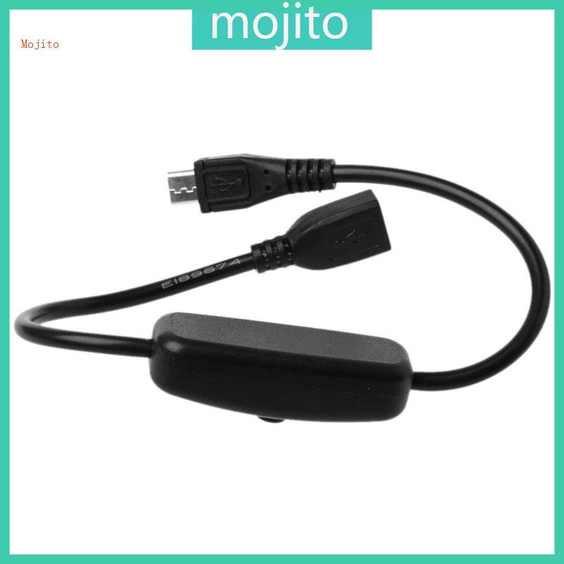 Mojito Micro USB Switch Extension Cable อัพเกรด Micro USB สายไฟพร้อมสายไฟสําหรับ LED Strips พัด ...