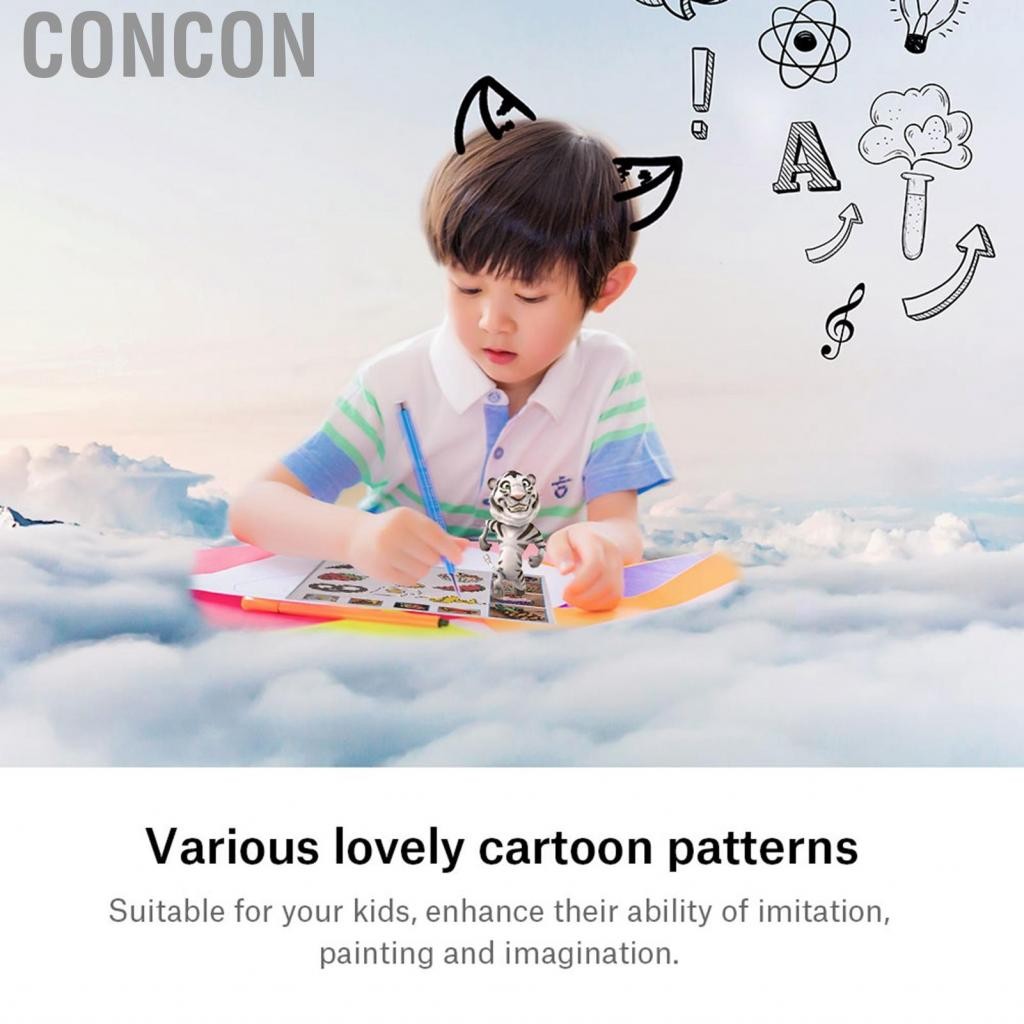 Concon 3D เครื่องพิมพ์กระดาษ 20 ชิ้น 40 รูปแบบการ์ตูนการพิมพ์ภาพวาด Graffiti แม่แบบสำหรับปากกา ...