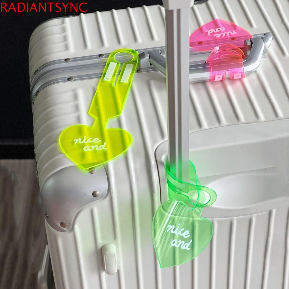 Radiantsync Love Shape แท็กกระเป๋าเดินทาง, สีสัน Anti Loss Fluorescent Baggage Tag, Boarding ...