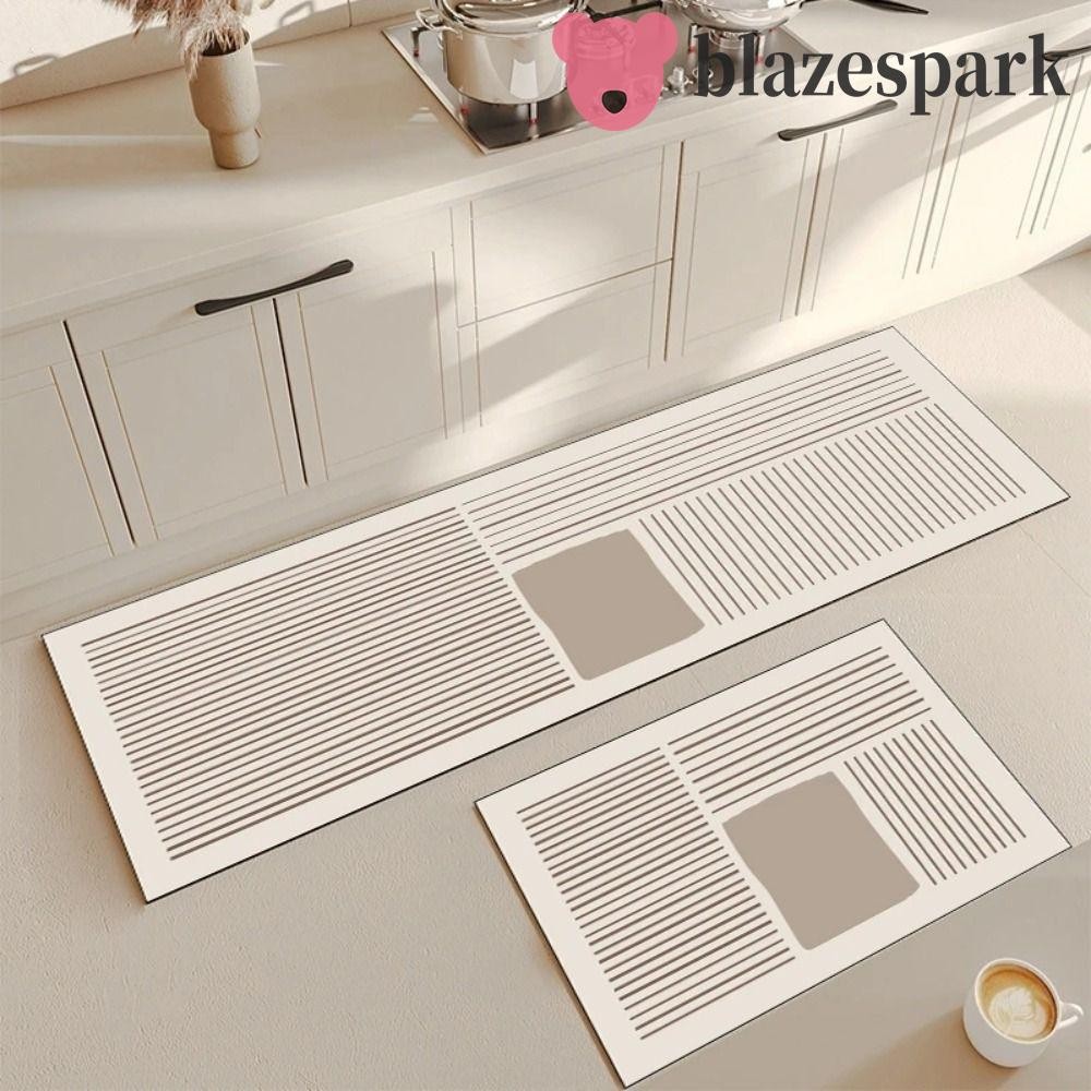 Blazespark พรมปูพื้นห้องครัว,พรมปูพื้นห้องครัวดูดซับพิเศษไดอะตอมไมต์,ห้องนั่งเล่นพรมเรียบง่ายยาว ...