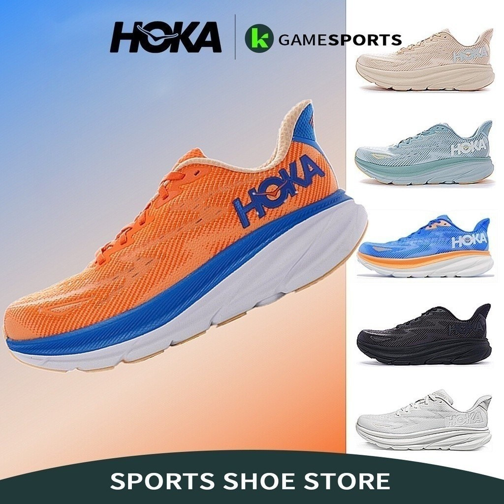 รองเท้าวิ่งพื้นหนา Hoka Clifton 9 series กันกระแทก/น้ำหนักเบา/ระบายอากาศ รองเท้าวิ่งผู้ชาย ...