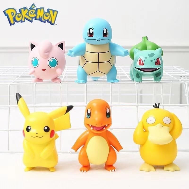 Ling Pikachu Pokémon Jenny Turtle เครื่องประดับรูปของเล่นตุ๊กตากล่อง ...