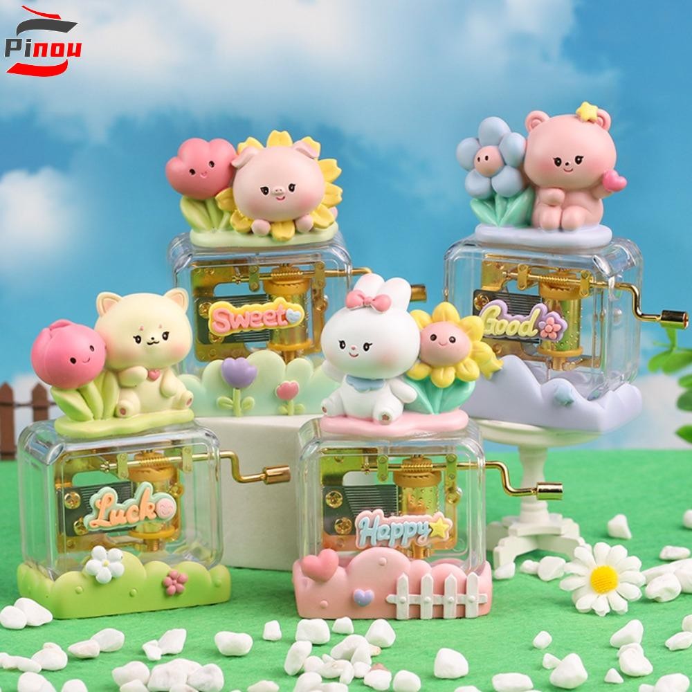 PINOU กล่องดนตรี Kuromi, Hand-cranked ตัวการ์ตูนอะนิเมะ Cinnamoroll ...