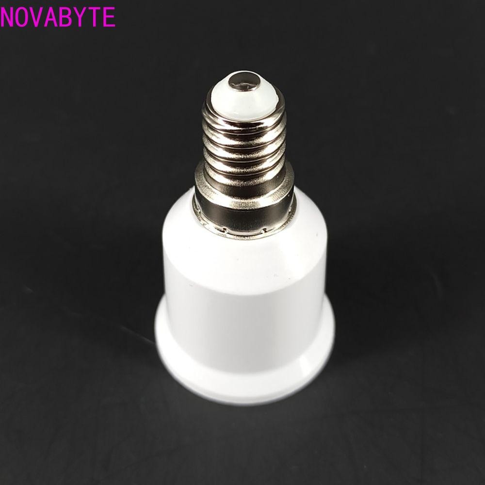 NOVABYTE ที่วางโคมไฟตัวแปลง E14 ถึง E27 4 ชิ้นโคมไฟบ้านหลอดไฟใช้อะแดปเต ...