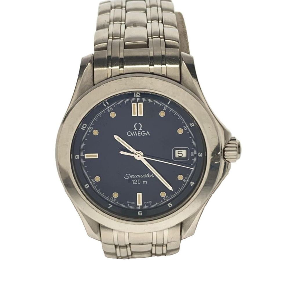 นาฬิกาข้อมือ OMEGA Seamaster Mens Quartz 120m Analog Stainless Steel ...