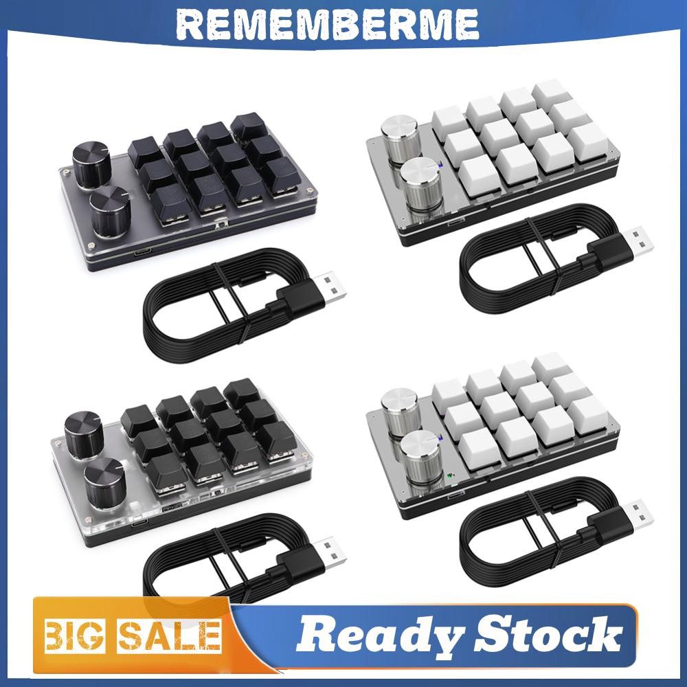 12 Key 2 Knob Programming Macro Custom Knob Keyboard Mechanical Hotswap Macropad | Shopee Thailand