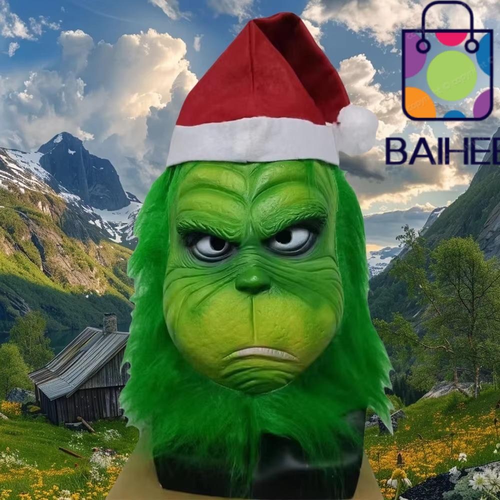 Baihee Grinch หมวก, Grinch Masque ขนสีเขียว Freak Grinch, คอสเพลย์ ...