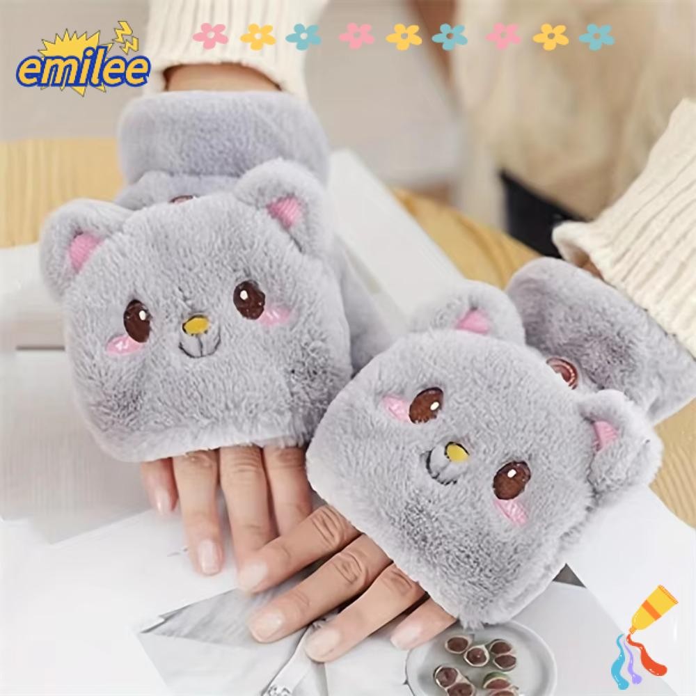 Emilee กระต่ายขนสัตว์ Mittens, Plush ฤดูหนาว Warm Plush ถุงมือ, ประณีต ...