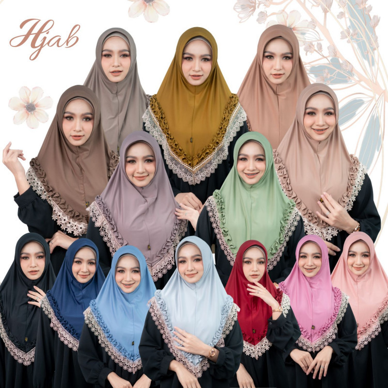 ฮิญาบสวมสำเร็จ (คละลูกไม้) รุ่นนี้สามารถสวมใส่ได้เลย งานละเอียด ดีเทลสวย HM04 รุสมีนีมุสลิม ...