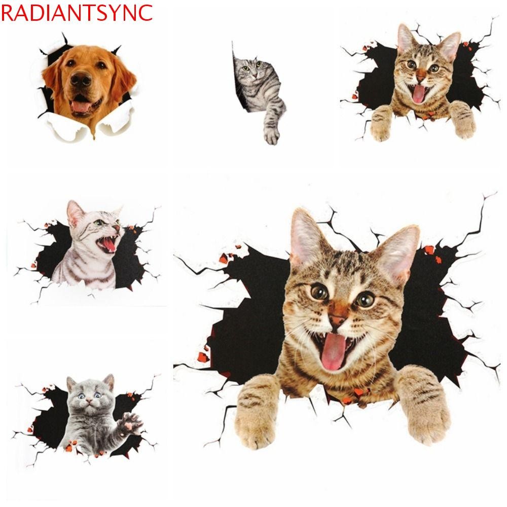 Radiantsync จําลองแมวรถสติกเกอร์, 3D แมวกันน้ํารถ 3D สติกเกอร์แมว, Auto Decals Universal ...