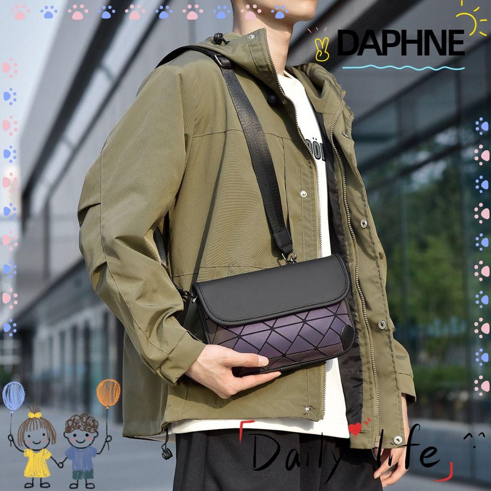 Daphne Messenger Bag, กระเป๋าสะพายชายลายตารางเคลือบ, กระเป๋าใบเล็กกัน ...