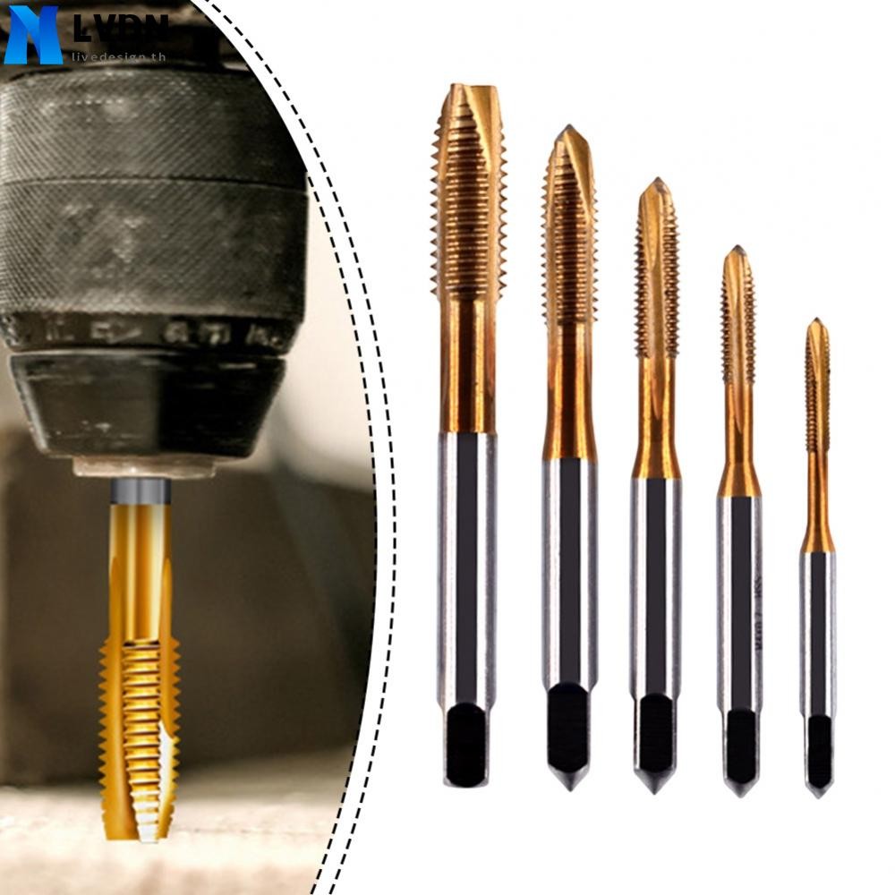 คอลเลกชันเครื่องมือ HSS พร้อมก๊อกเกลียวเมตริก 5 ชิ้นสําหรับใช้ในอุปกรณ์ ...