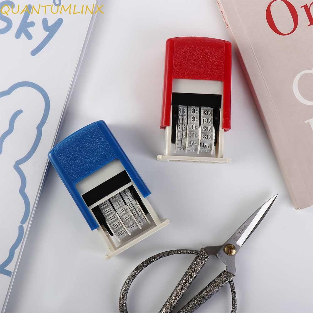 Quantuml วันที่แสตมป์ Mini Office Supplies Self-Inking แสตมป์ DIY แสตมป์ Self-Inking 4 มม.จับ ...