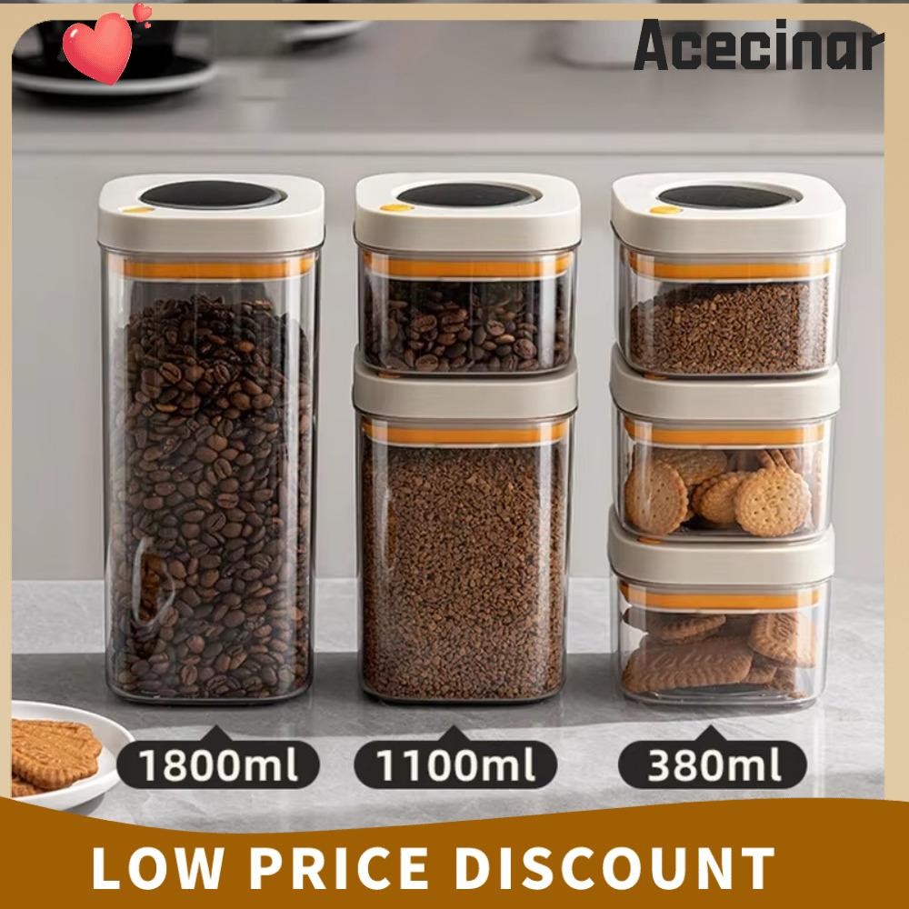 ACECINAR ภาชนะเก็บอาหารสุญญากาศ, พลาสติกพร้อมฝาปิดล็อคง่าย, ที่เก็บขวด ...