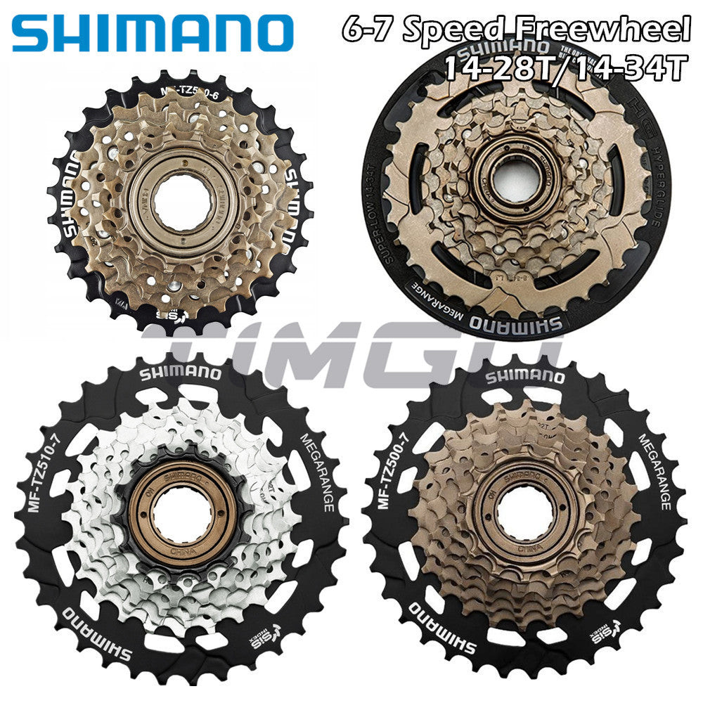 Shimano Tourney MF-TZ500-6 MF-TZ30-6 MF-TZ500-7 MF-TZ510-7 MTB Road Bike 6/7 Speed Freewheel ...