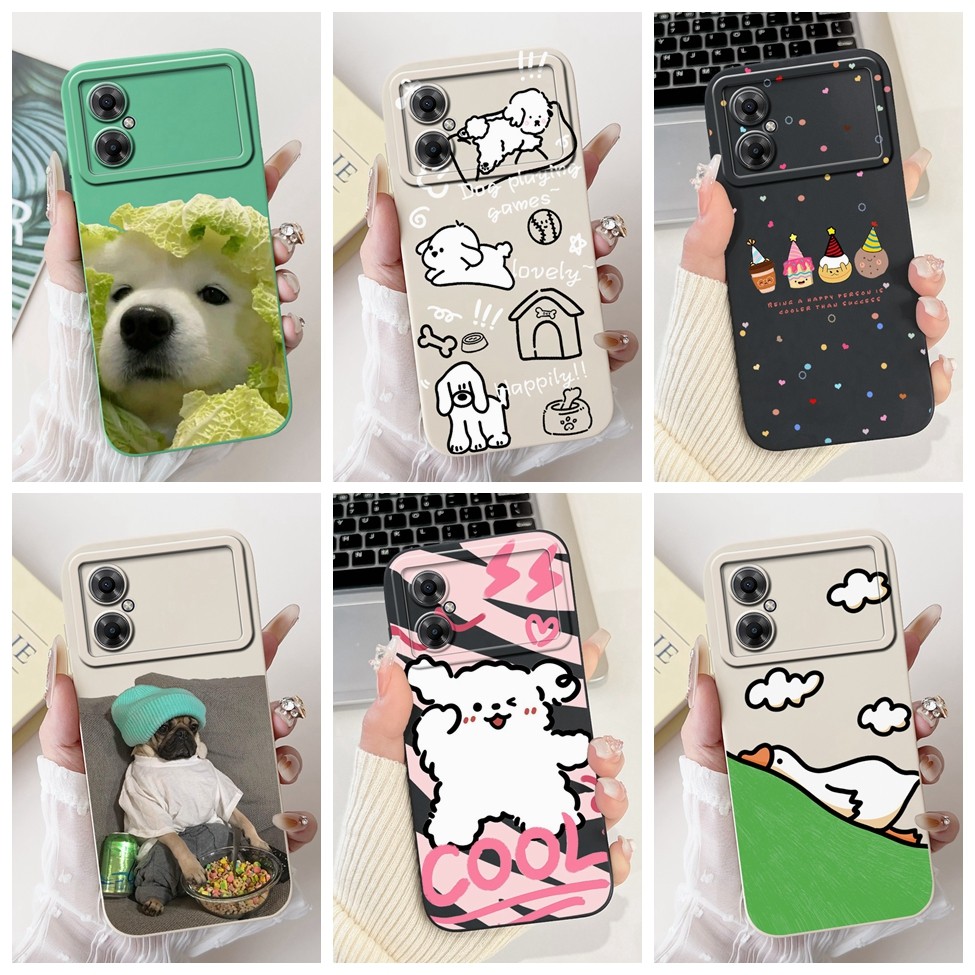 Xiaomi Redmi Note 11R กรณีความงามแฟชั่นแมวน่ารักการ์ตูนสัตว์ซิลิคอน ...