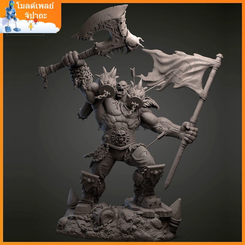 80mm zbboy ผลิต Orc นักรบชั้นนำทหารเรซิ่น TD-4157แม่พิมพ์สีขาว | Shopee ...