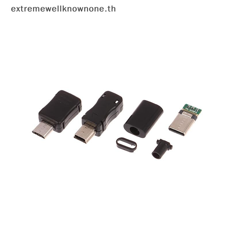 Ewth 5 ชุด Mini Usb Micro Usb Type C ชายหัว Sheath Micro Usb แจ็คเชื่อม ...