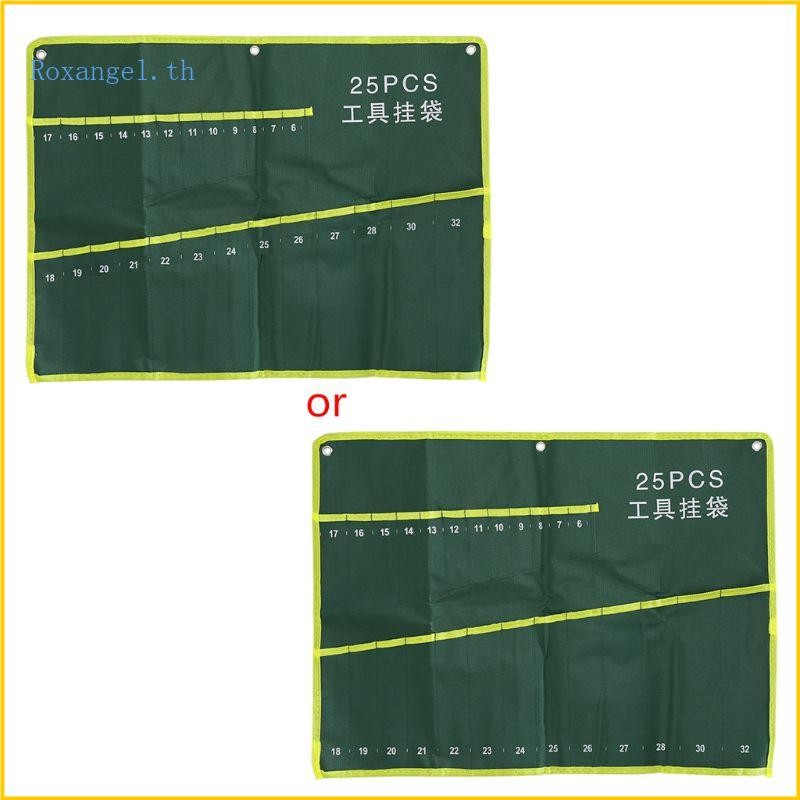 Rox 25 กระเป๋าทนทานผ้าใบ Spanner ประแจเครื่องมือ Roll Up กระเป๋าเก็บ ...