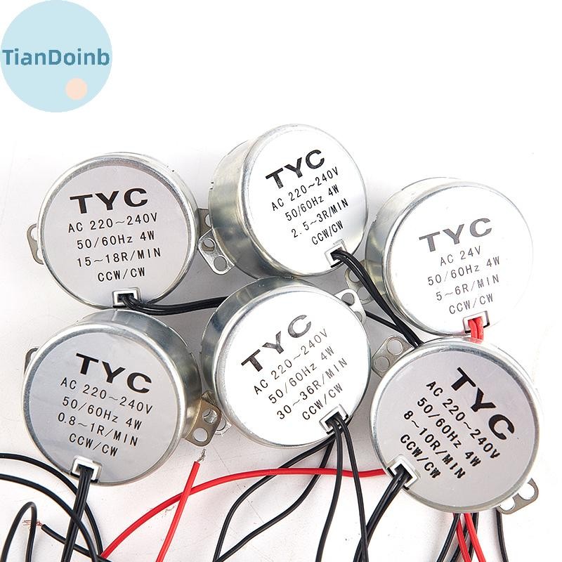 Tianye มอเตอร์ซิงโครนัสเสถียร TYC-50 AC 220V-240V 50/60Hz แรงบิด 4W CW/CCW มอเตอร์ TH | Shopee ...