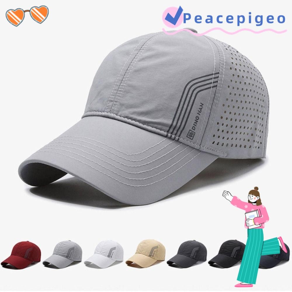PEACEPIGEO หมวกเบสบอลตาข่าย, หมวกบังแดดระบายอากาศแห้งเร็ว, หมวกกันแดดแบบปรับได้บางเฉียบแบบสบาย ๆ ...