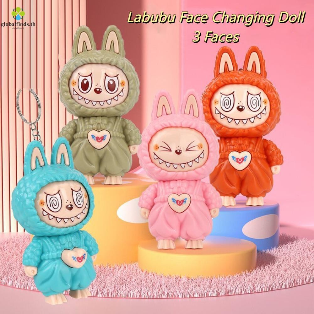 LFIDS Labubu Face เปลี่ยนตุ๊กตา,พร้อมพวงกุญแจ 3 Facial Labubu Face ...