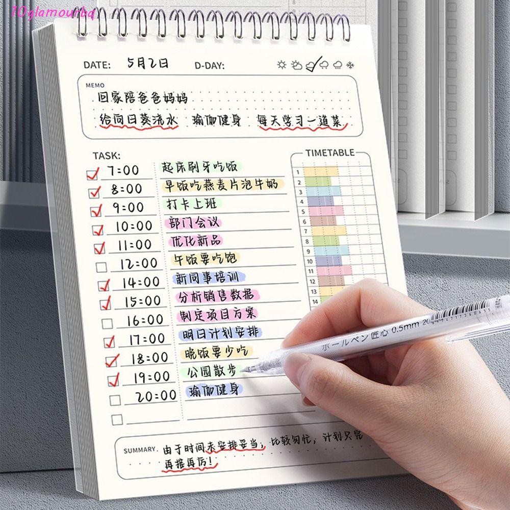 GLAMORKQ Schedules Organizer, รูปแบบการตรวจสอบตัวเองแผนภูมิวางแผนรายวัน ...