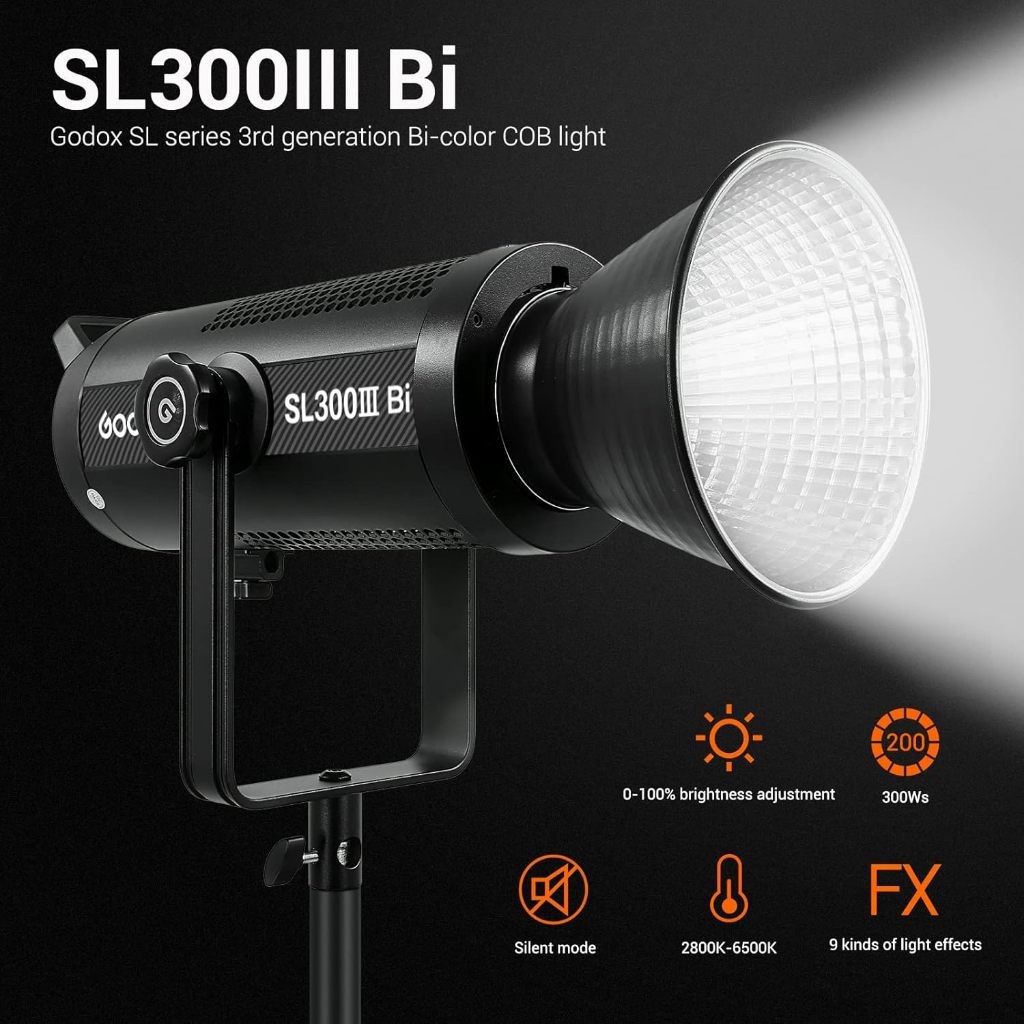 Godox SL300III Bi ไฟสตูดิโอ กำลังไฟ 330W 2800K-6500K Bowen Mount รับ ...