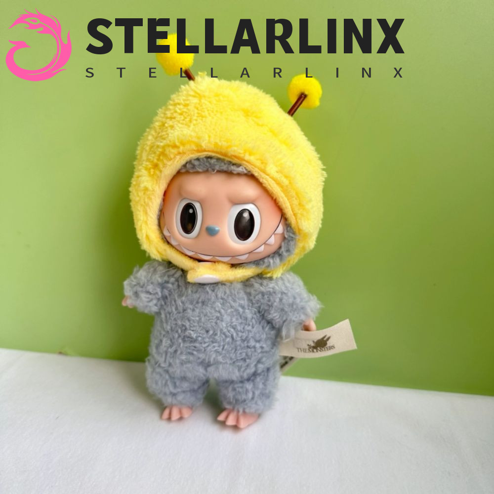 Stellarlinx 17 ซม.Labu ตุ๊กตา,หมวกหู 17 ซม.ตุ๊กตา Labubu ตุ๊กตาเสื้อผ้า, Labubu อุปกรณ์เสริม ...