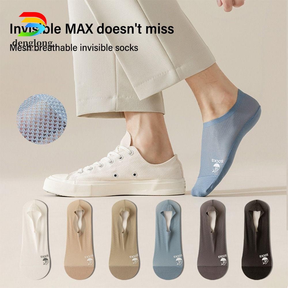 Denglong 2 คู่ถุงเท้าผ้าไหมน้ําแข็ง, Low Cut ข้อเท้าผ้าฝ้ายถุงเท้าที่มองไม่เห็น, สบายลื่นดูดซับ ...