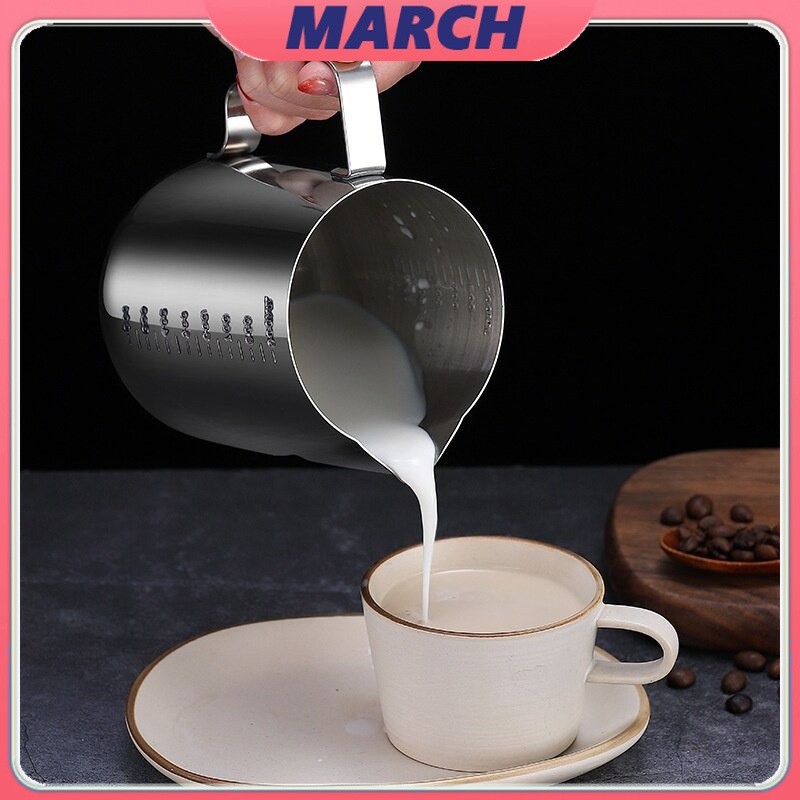 [YTL]ปริมาณ 350ml/550ml/1000ml สแตนเลส 201 เหยือกตีฟองนมสแตนเลสสำหรับชงกาแฟ | Shopee Thailand