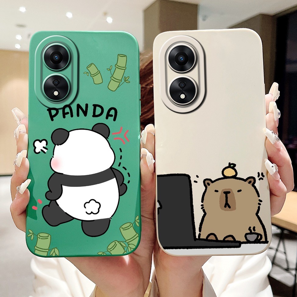 Oppo A98 กรณี CPH2529 ความงามน่ารัก Gog Cat Panda Kapibala ซิลิโคน Oppo ...