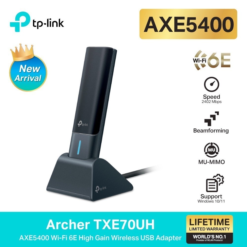 TP-Link Archer TXE70UH ยูเอสบี 3.0 อแดปเตอร์ไวไฟ 6E รองรับ Tri-Band Wireless AXE5400 High Gain ...