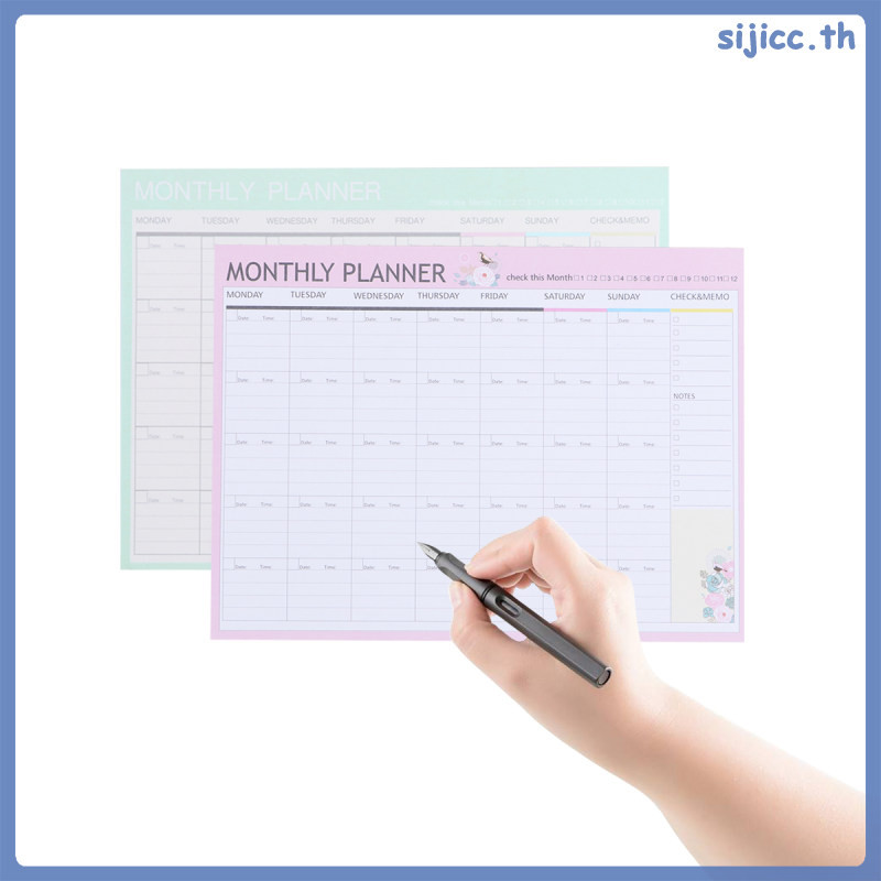 💖💕20 แผ่น Weekly Agenda Planner Desk Pad ปฏิทินตารางหนังสือขนาดใหญ่ ...