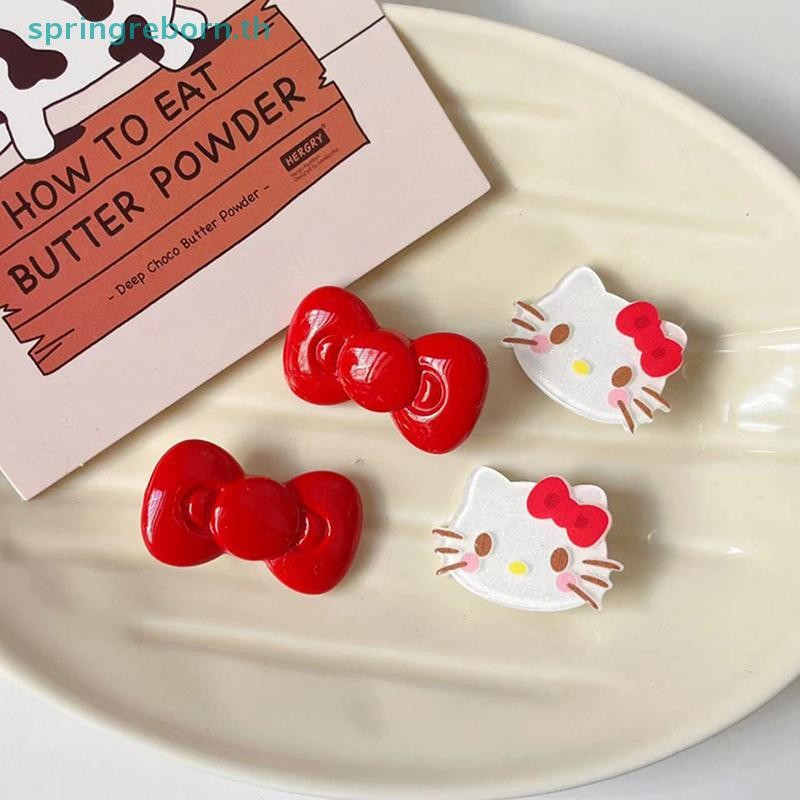 # แฟชั่น TH # 2PCS Sanrio Anime Hello Kitty กิ๊บติดผม Kawaii Cat Bow ...