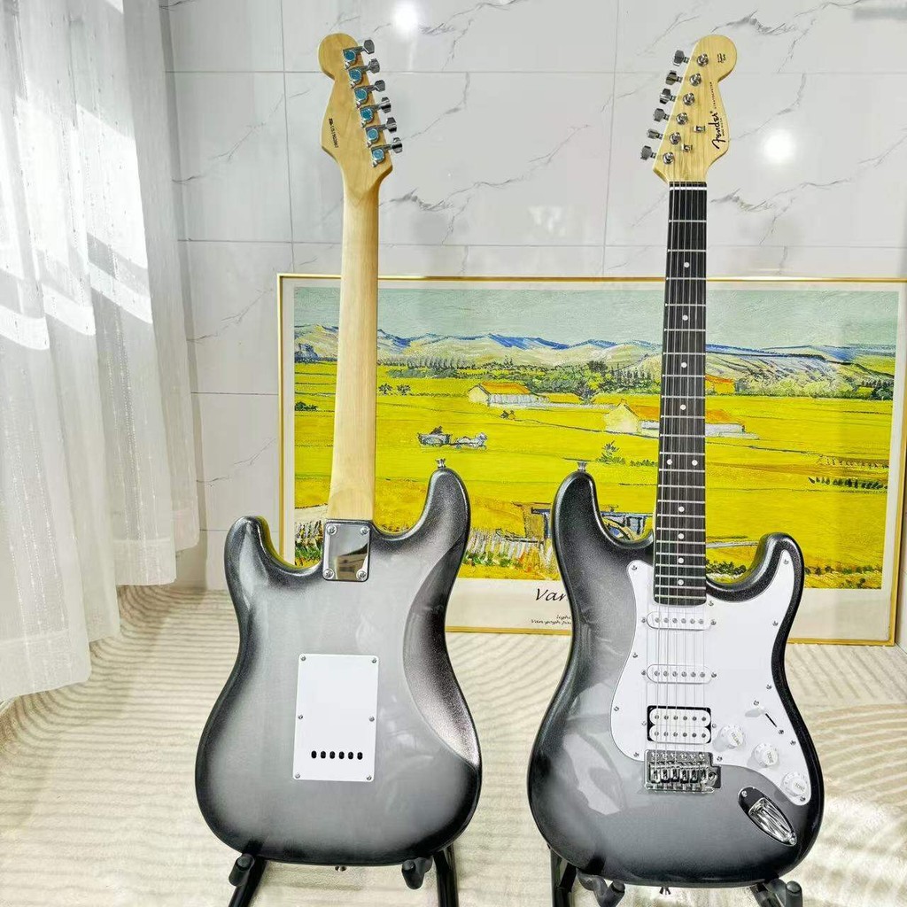 Fender Stratocaster กีตาร์ไฟฟ้า Grey Burst กีตาร์มืออาชีพ | Shopee Thailand