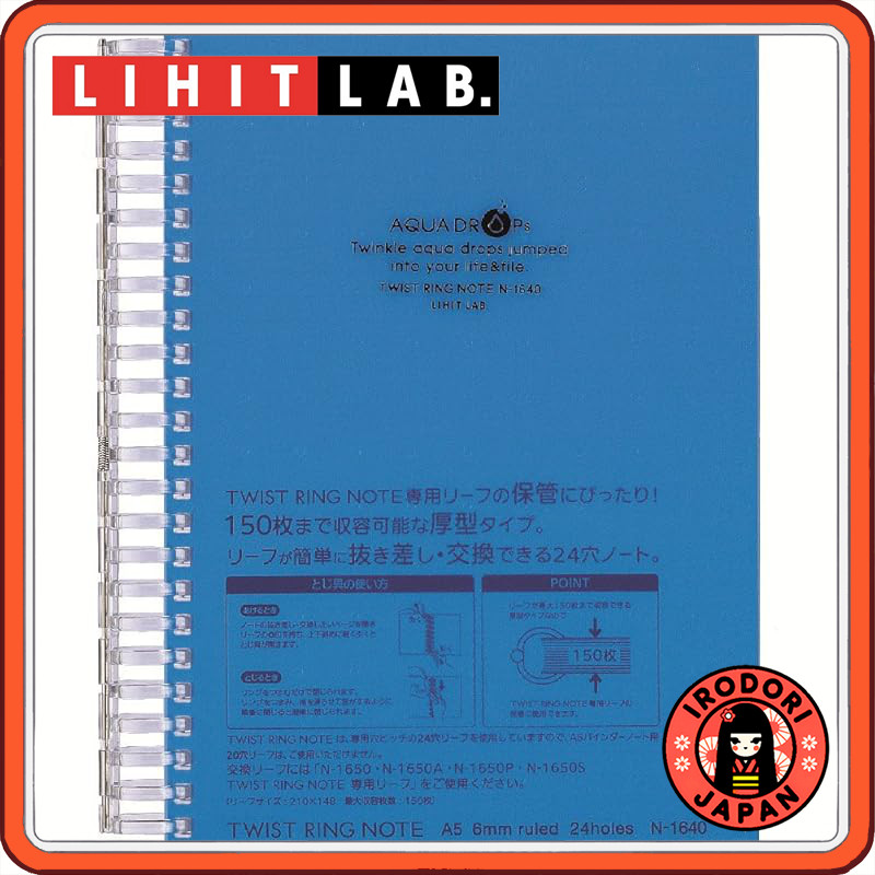 Lihit Lab Twist Ring Notebook A5, B6, and Semi-B5 Options with 70-100 ...