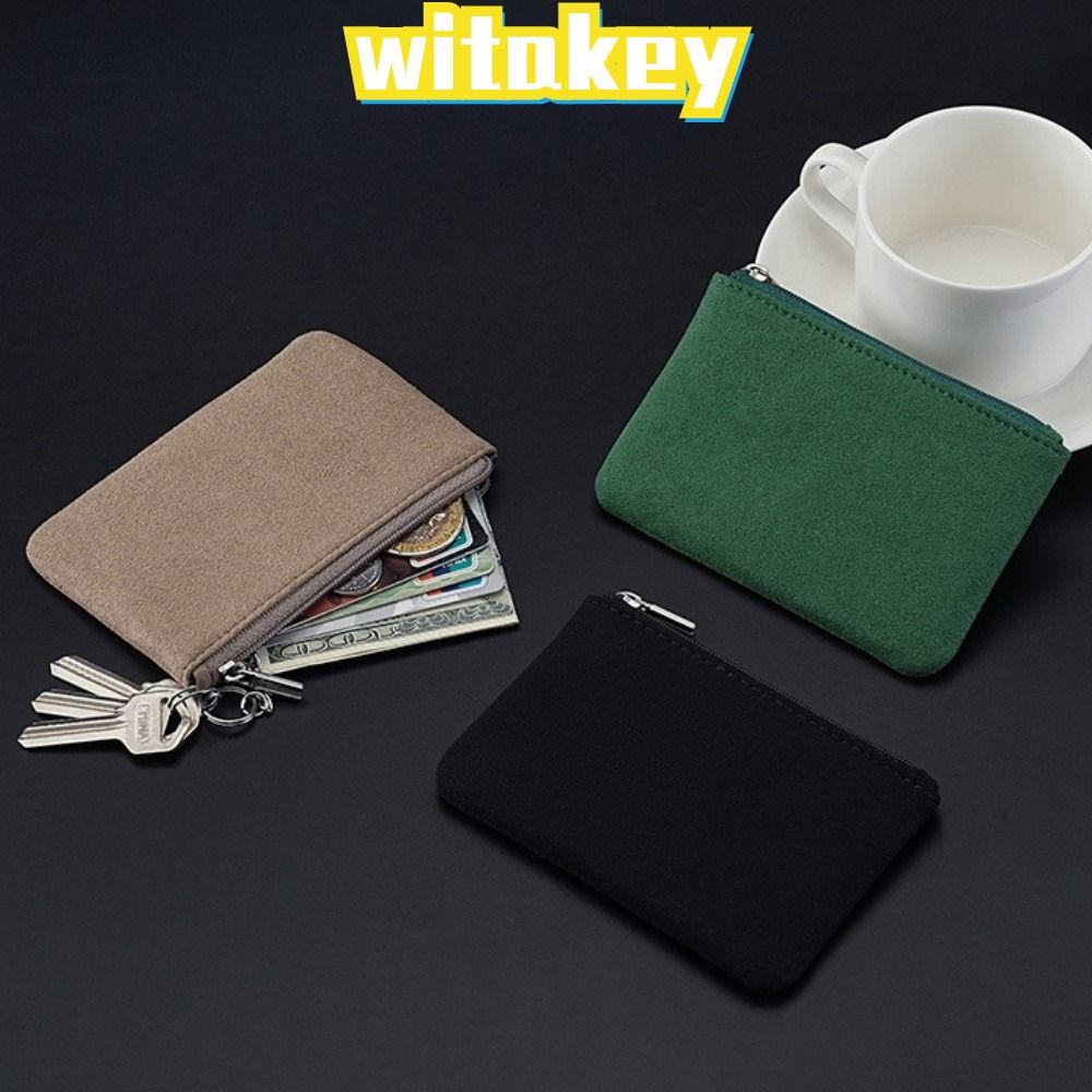 ที่ใส่บัตร WITAKEY, กระเป๋าใส่เหรียญขนาดเล็กมีซิป, กระเป๋าเปลี่ยน PU ผู้หญิงผู้ชาย | Shopee Thailand