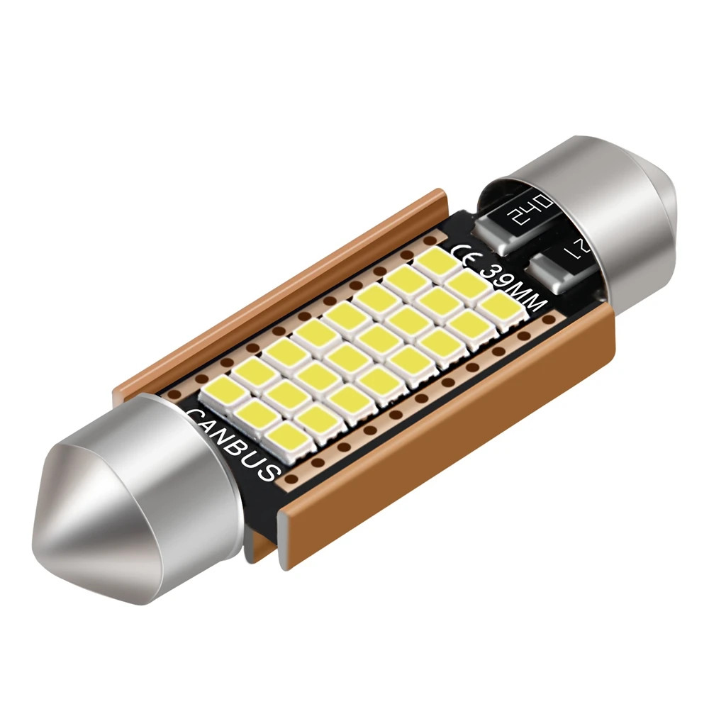 4 ชิ้น Festoon 31 มม.36 มม.39 มม.41 มม.หลอดไฟ LED C5W C10W C3W Super Bright รถโดม Canbus Auto ...
