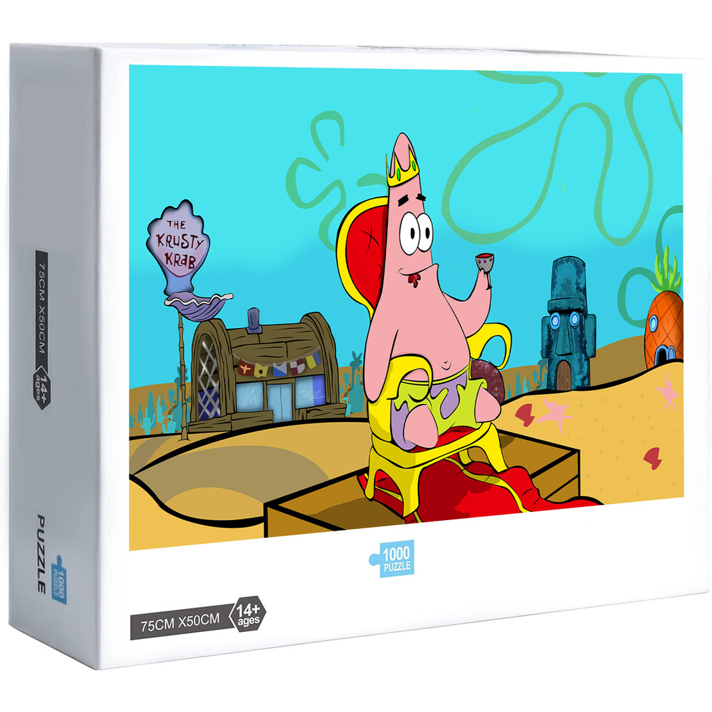 ใหม่ Patrick Star Spongebob 300 500 1000 ชิ้นจิ๊กซอว์ปริศนาตกแต่งบ้าน ...