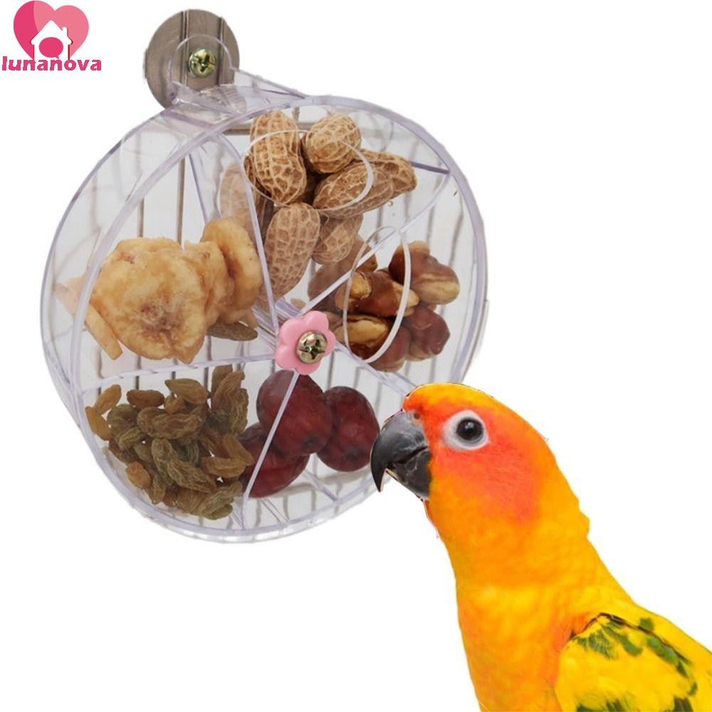 LUNANOVA Birds Foraging Wheels, Interactive อะคริลิคหมุนของเล่นนกแก้ว ...